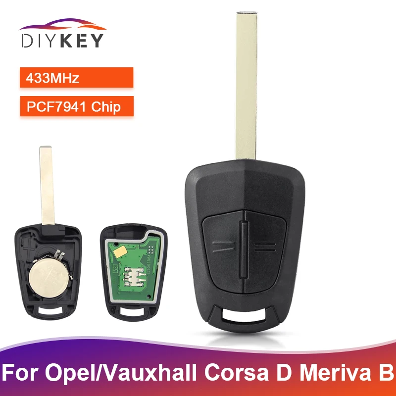 DIYKEY-433MHz-ID46-PCF7941-Car-Remote-Key-For-Opel-Vauxhall-Corsa-D ...