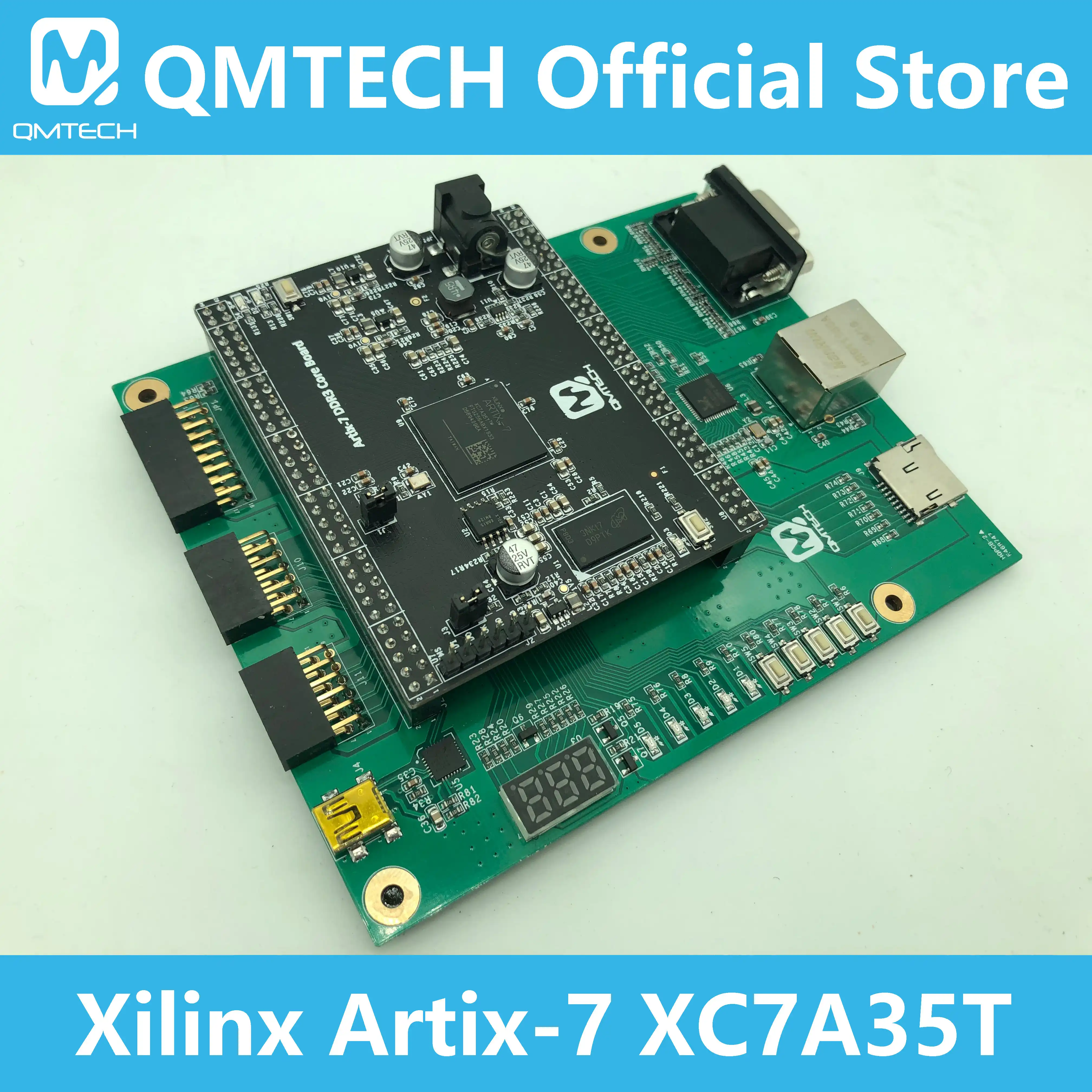 QMTECH Xilinx FPGA Artix7 Artix 7 Development Board XC7A100T DDR3 256MB Wukong Board Starter Kit ...