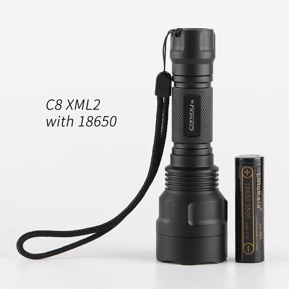Convoy C8 Cree XML2 U2 1A LED Flashlight,torch,lantern,bike ,self ...