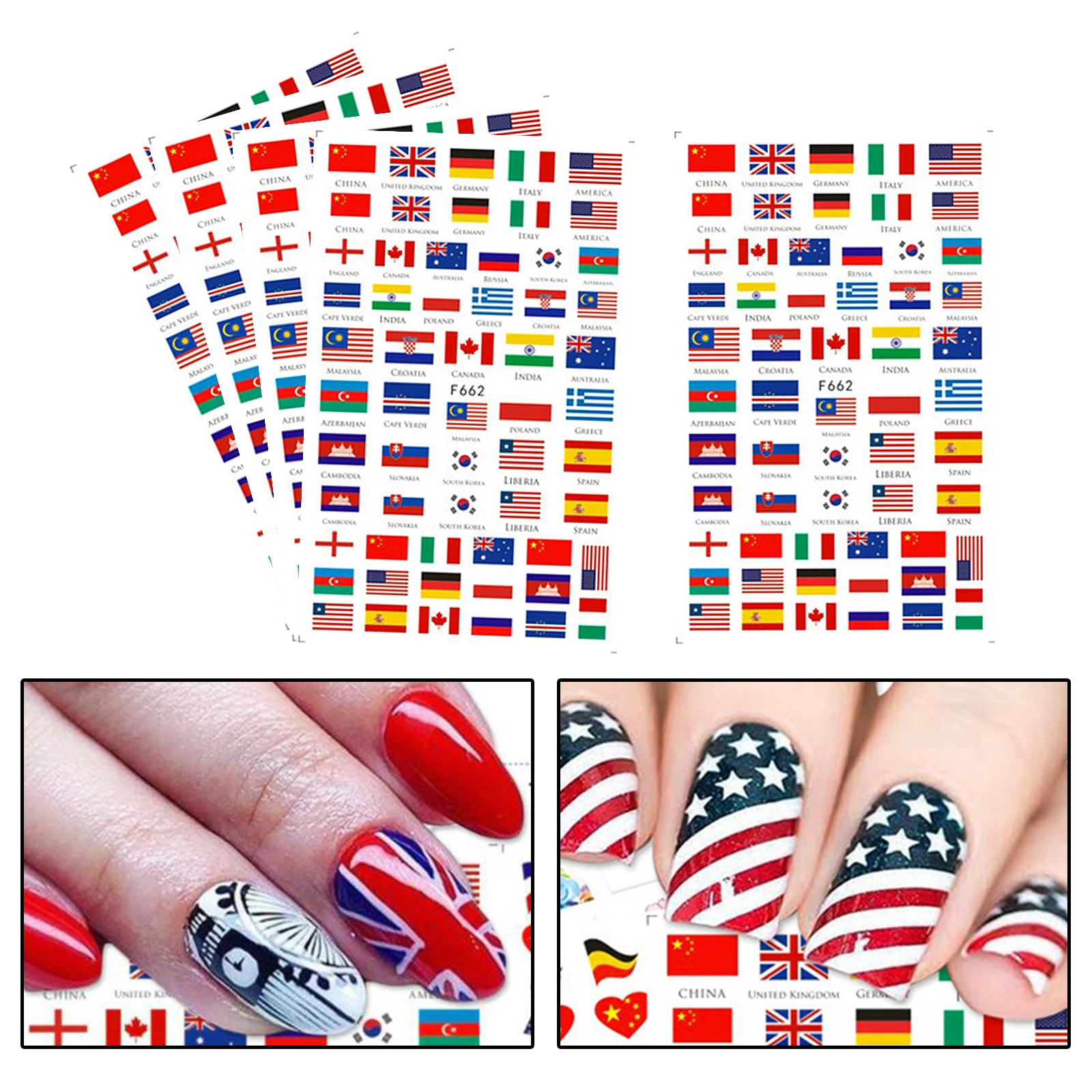 Flag Nail Designs
