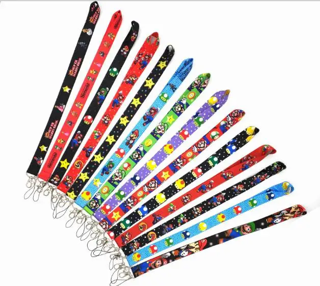 1Pcs Cartoon Super Mario Mobile Phone Straps Rope Neck Strap Car ...