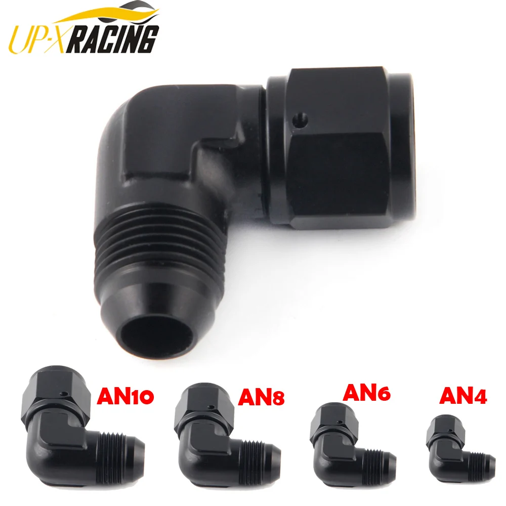 Oil Fuel Fittings Anodized Aluminum Adapter 90 Degree Female An6-an10 ...