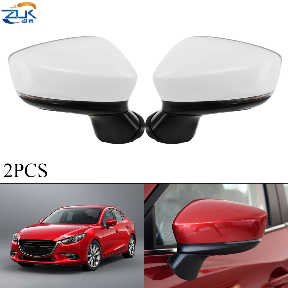 Zuk 2pcs Outer Rearview Side Mirror Assy For Mazda 3 Axela Bn Bm 2017 ...