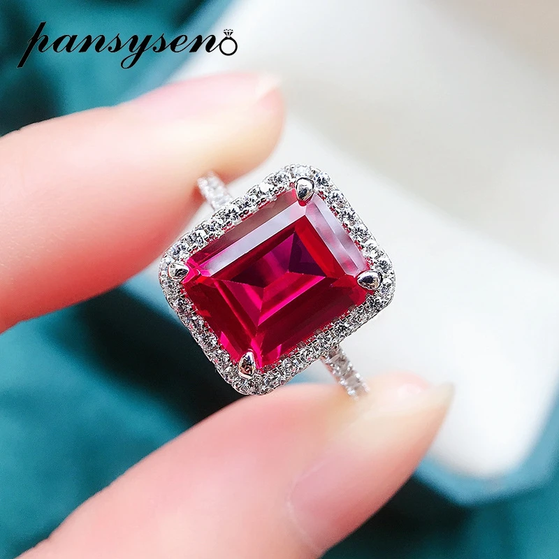 Antique Emerald Cut Ruby Rings