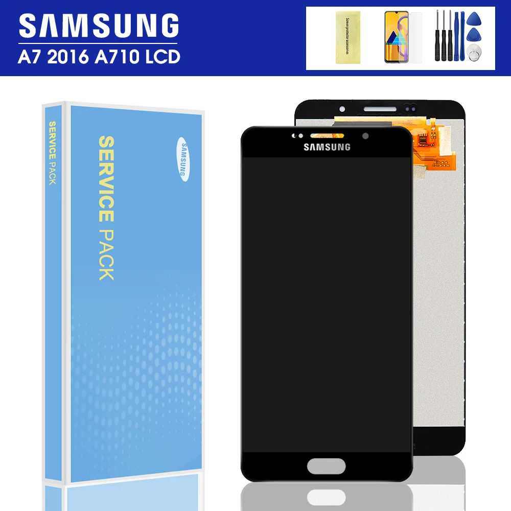 Тестирование A7 Дисплей для Samsung Galaxy A7 A710 A710F A710M A700K A7100 ЖК-дисплей Дисплей ...