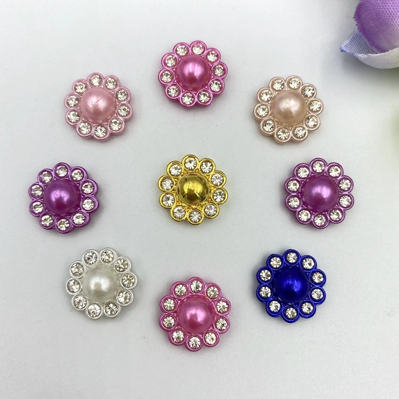 30Pcs Diy Mixed color resin flower Decoration Crafts Flatback Cabochon ...