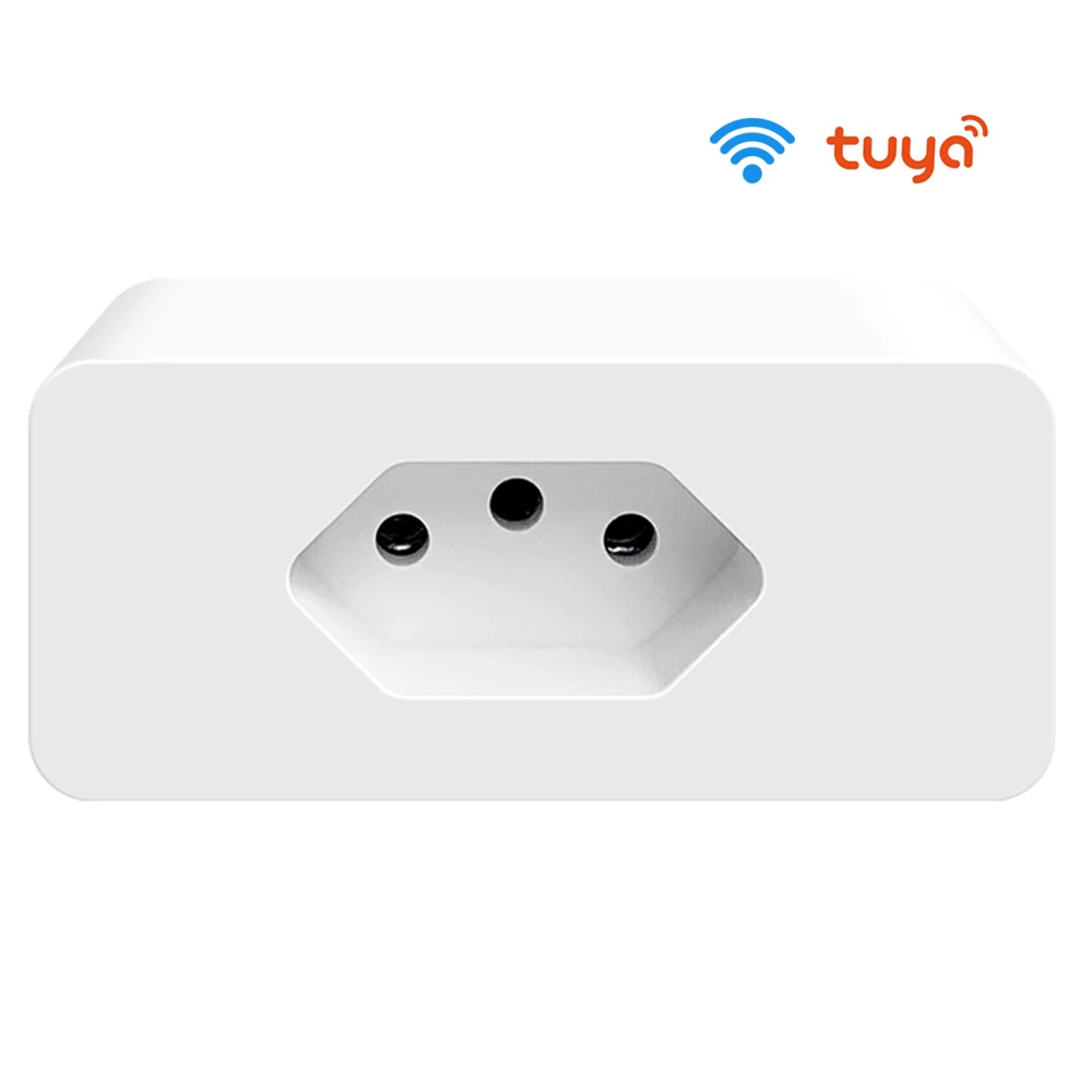 Brasil WiFi Tuya Smart Plug Socket 10A Mini Brazil Outlets Energy ...