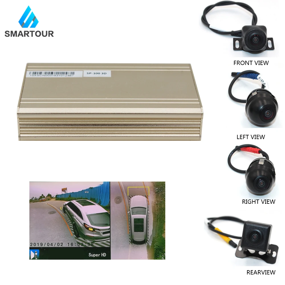 Smartour 3D Car 4-CH DVR Recorder Surround View Monitoring System 360 ...