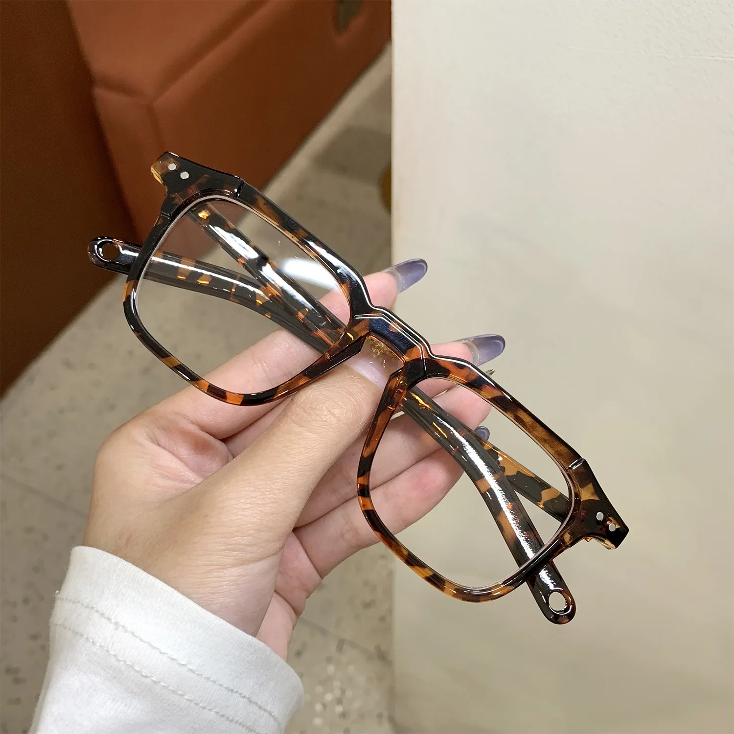 2021 New Reading Glasses Women Small Square Box Rough Frame Style ...