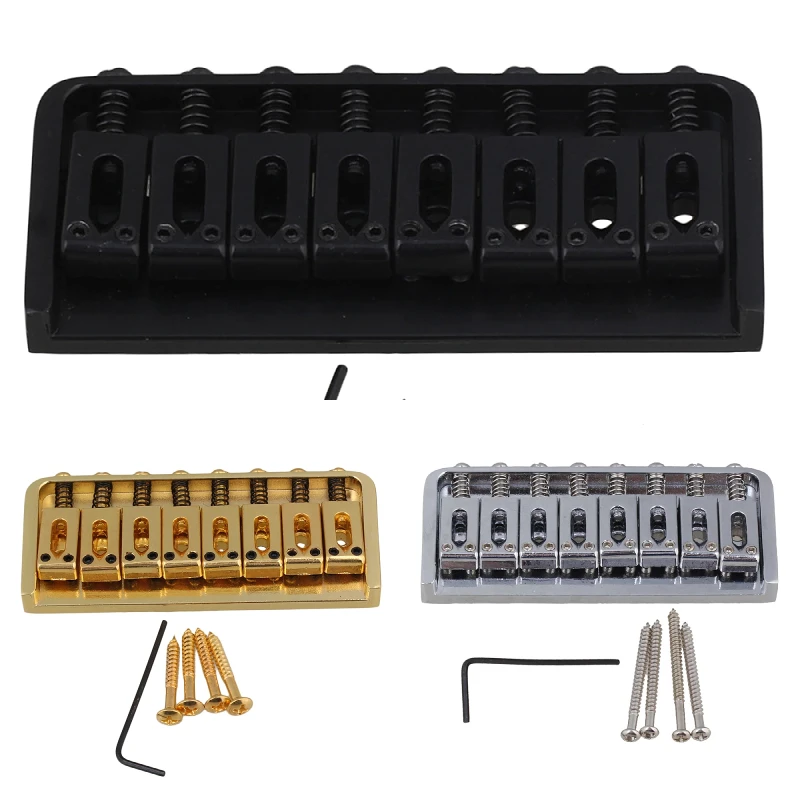 Silver 8 String Bridge For Electric Guitar With Screws Wrench - Guitar ...