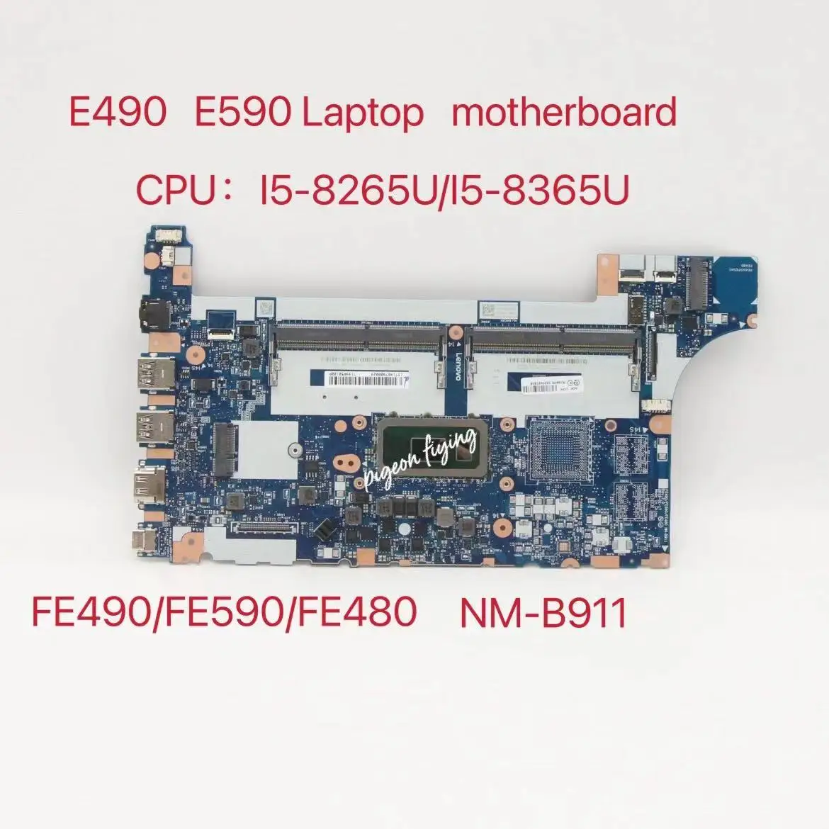 Placa-base-para-port-til-Lenovo-ThinkPad-E490-E590-E490-con-I5-8265 ...