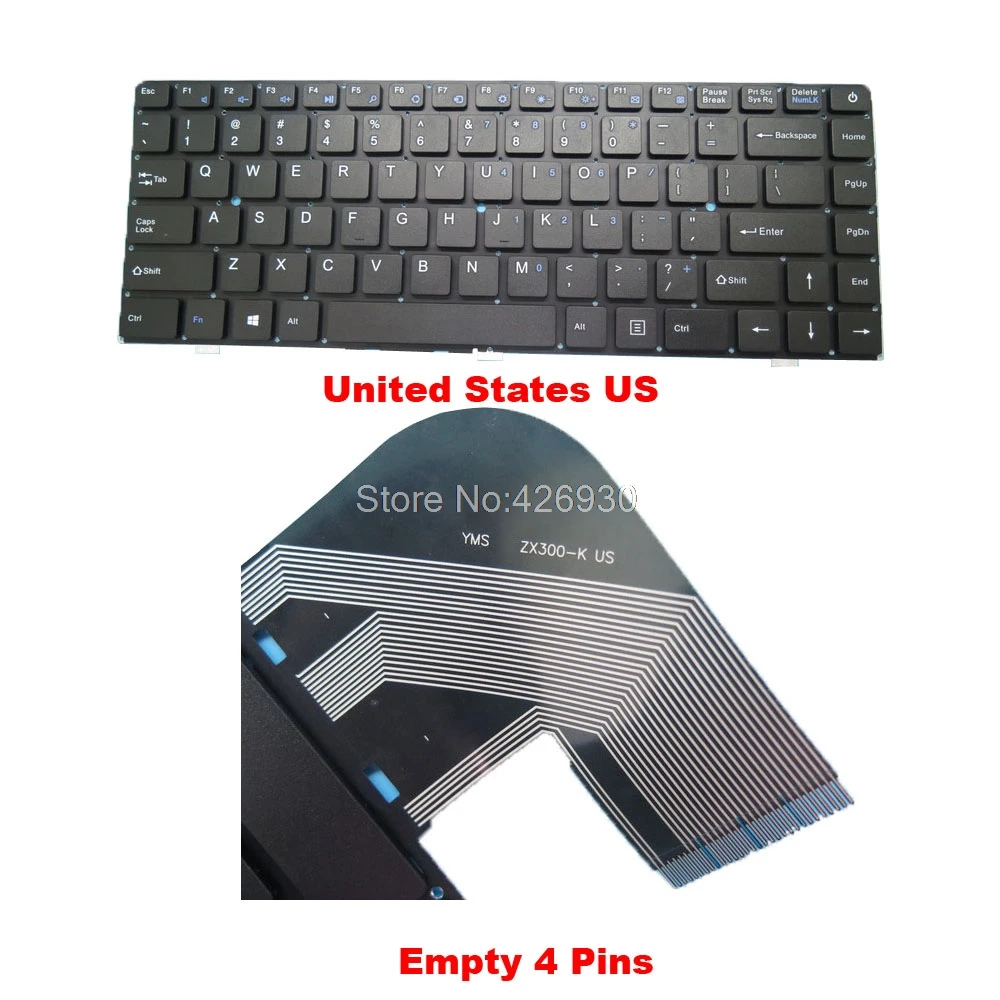 Laptop-Keyboard-For-Jumper-For-EZBook-X4-YMS-ZX300-K-NO-Frame-Empty-4 ...