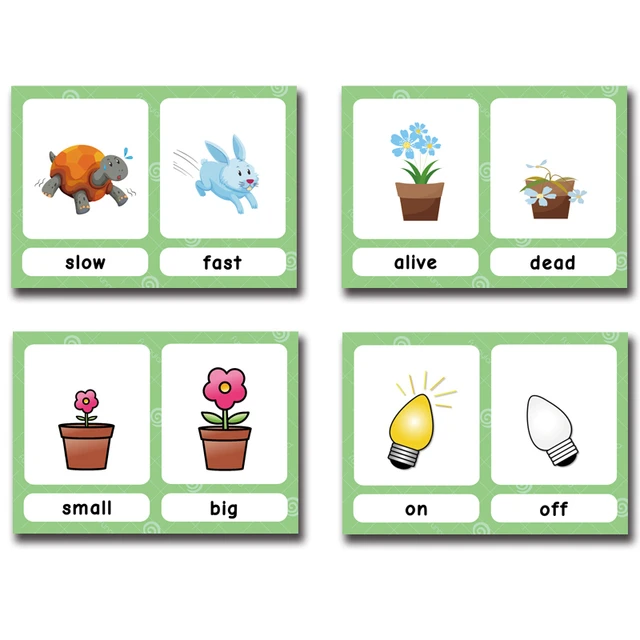 Opposite Words Flash Cards