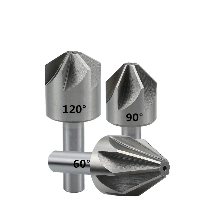 1PCS 6mm 50mm 60 องศา 90 องศา HSS Chamfer CUTTER Chamfering เจาะเจาะ ...
