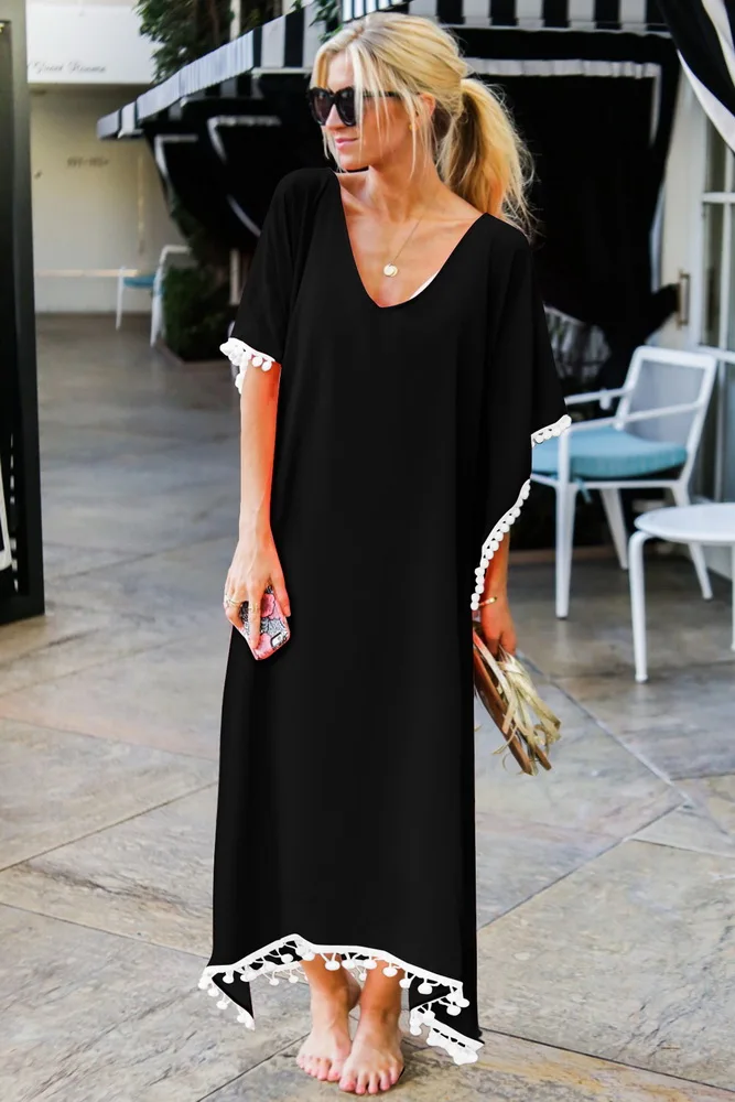 Vestido-de-verano-largo-y-holgado-con-manga-murci-lago-para-mujer ...