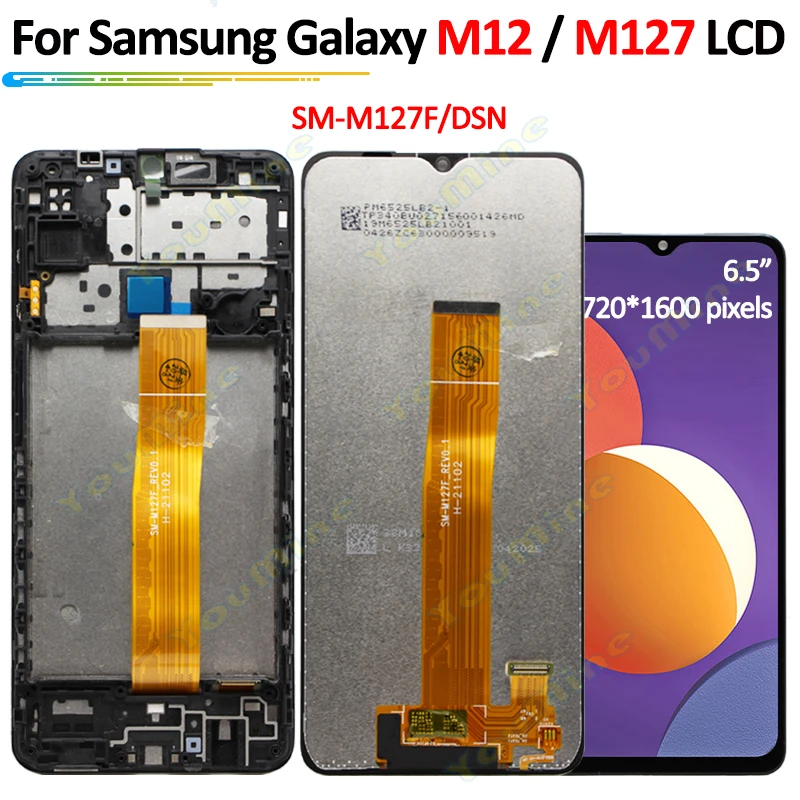 For Samsung M12 M127 Sm-m127f Display Lcd Screen For Samsung M12 Sm ...