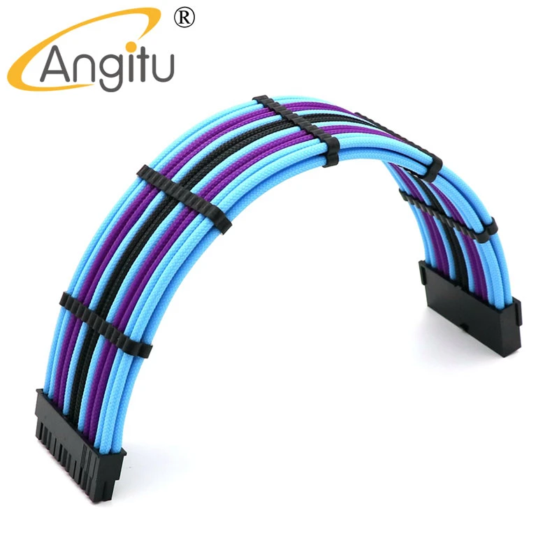 Angitu Curved 90degree Bend 24pin ATX Motherboard Extension Cable with ...