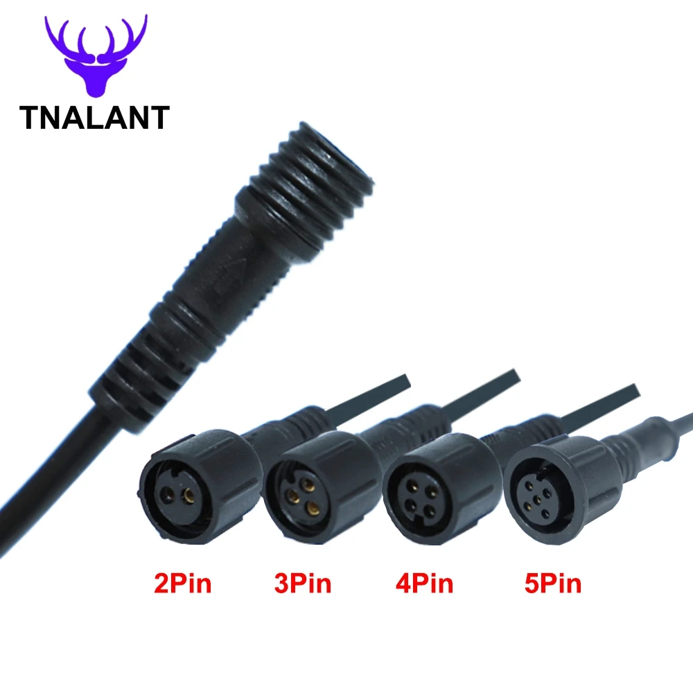 2Pin 3Pin 4Pin 5Pin 5~50Pairs Male to Female Led Connector Waterproof ...