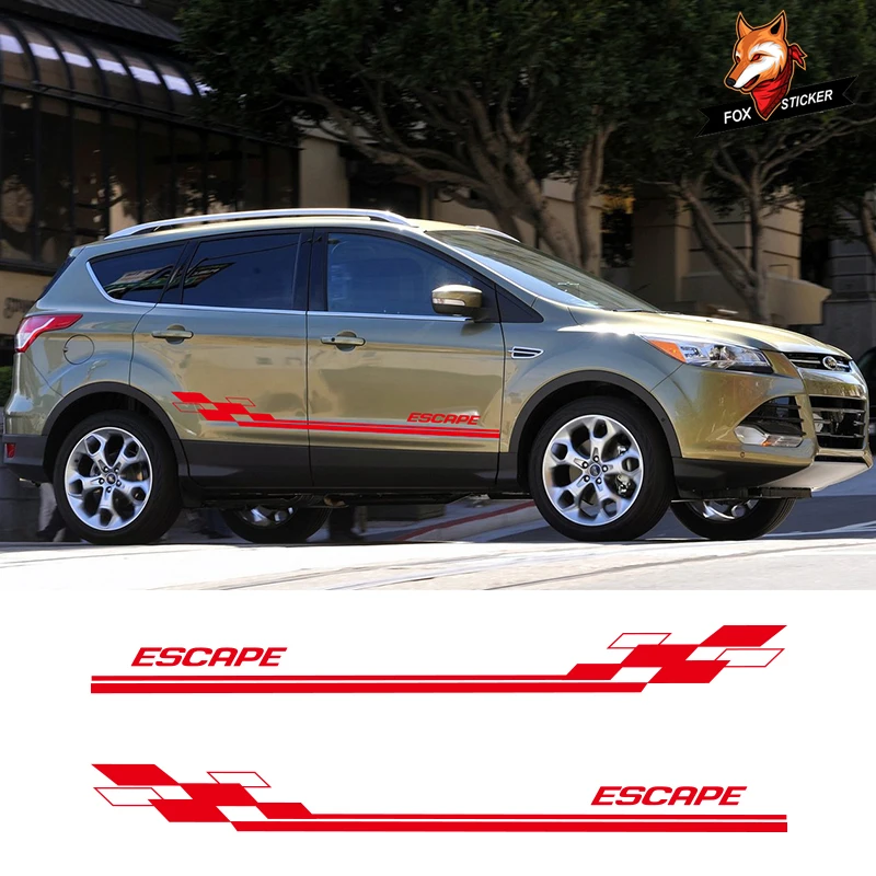 2-PCS-Vehicle-Auto-Decals-Stripe-Wraps-Body-Graphics-Vinyl-ESCAPE-Car ...