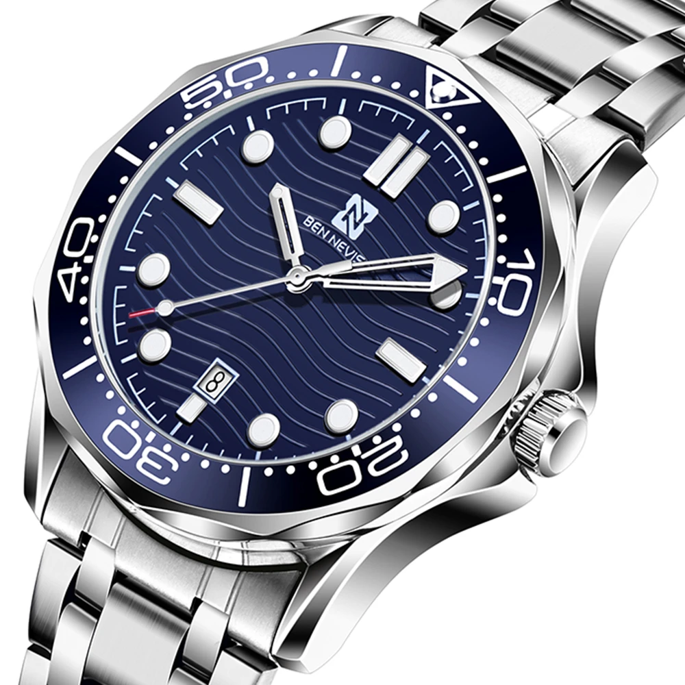 Ben Nevis Quartz Watch Men Business Stainless Steel Strap Luminous ...