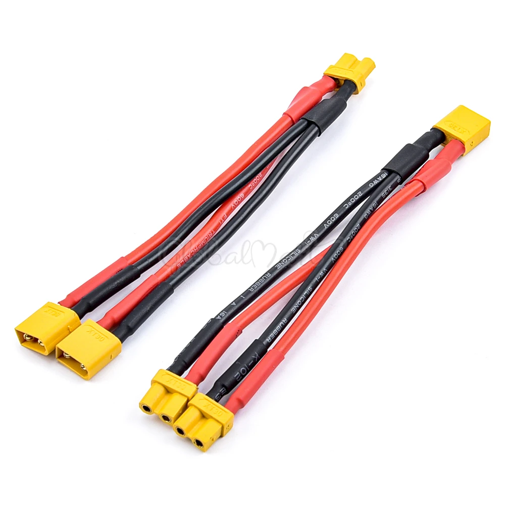 1pcs Xt30 Xt-30 Male / Female Parallel Cable Wire Y Lead 16awg Battery ...