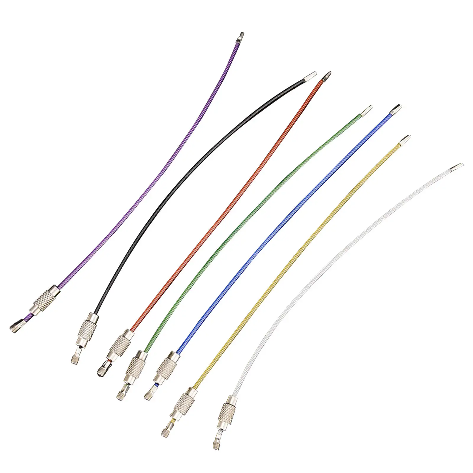 Wire Keychain Cable 6inch Stainless Steel For Hanging Keyrings Key Fobs ...