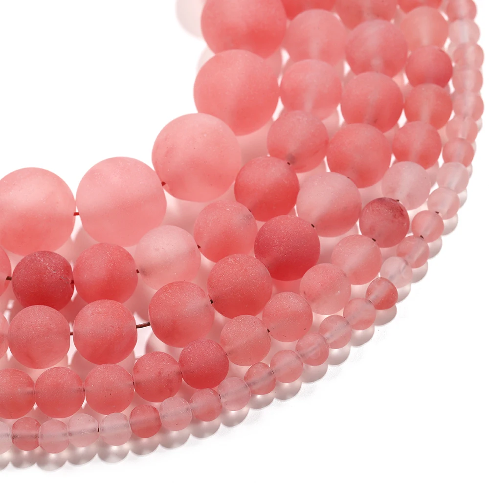 1 hebra de piedra Natural, esmalte opaco, mate, sandía, piedra de ...