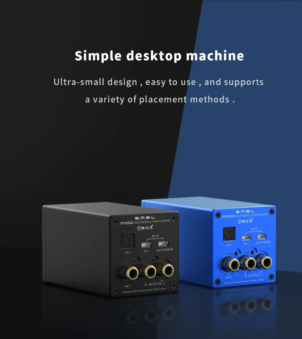 SMSL M100 MKII+SMSL SA100 Bluetooth Amplifier DAC Decoder