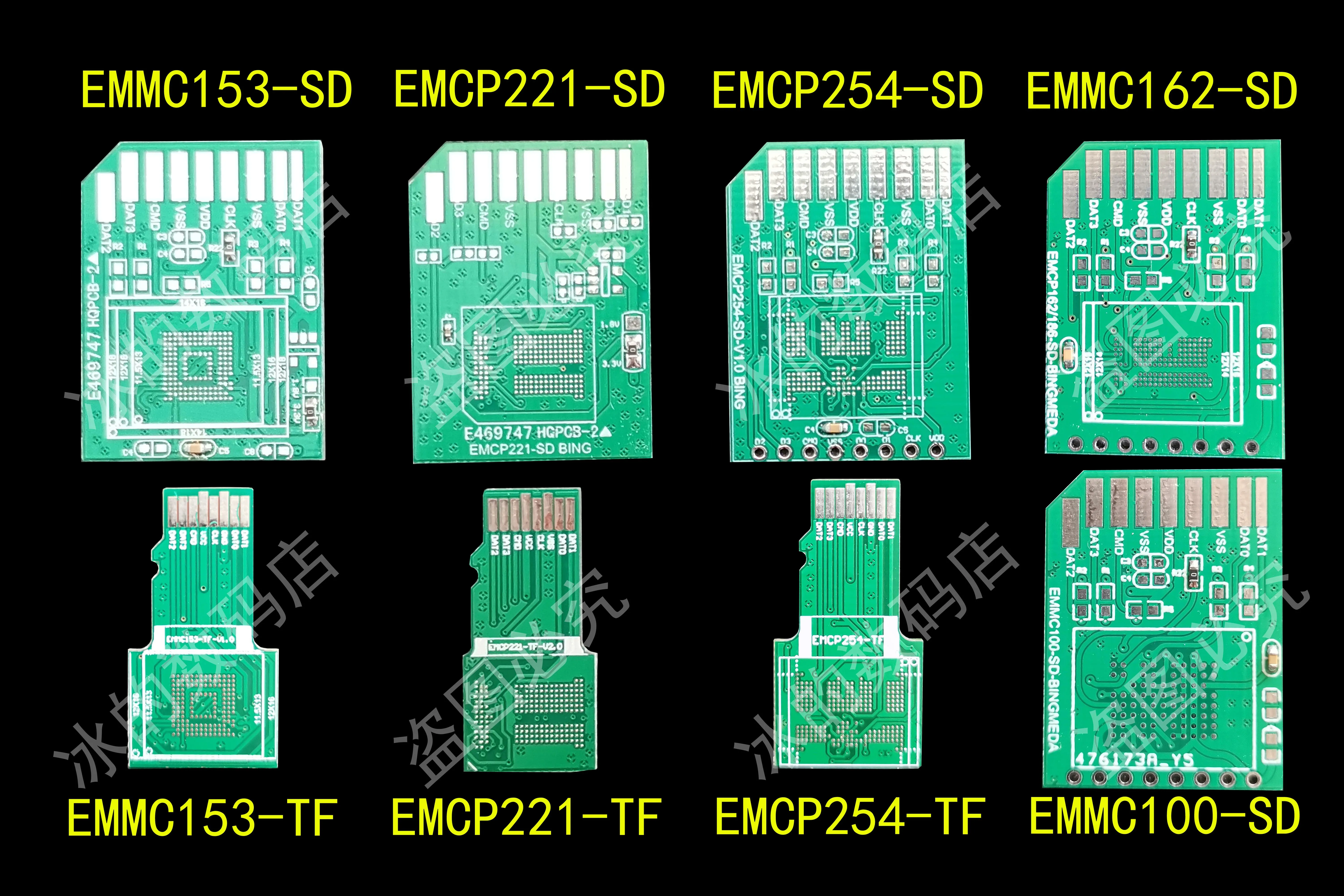 EMMC-Adapter-Board-EMMC153-EMCP221-EMCP254-to-SD-TF-Font-Library ...