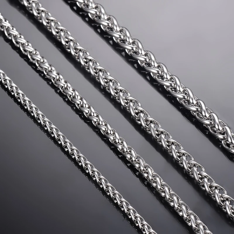 Keel-Link-Chain-Stainless-Steel-Necklace-for-Men-Women-Braided-Wheat ...