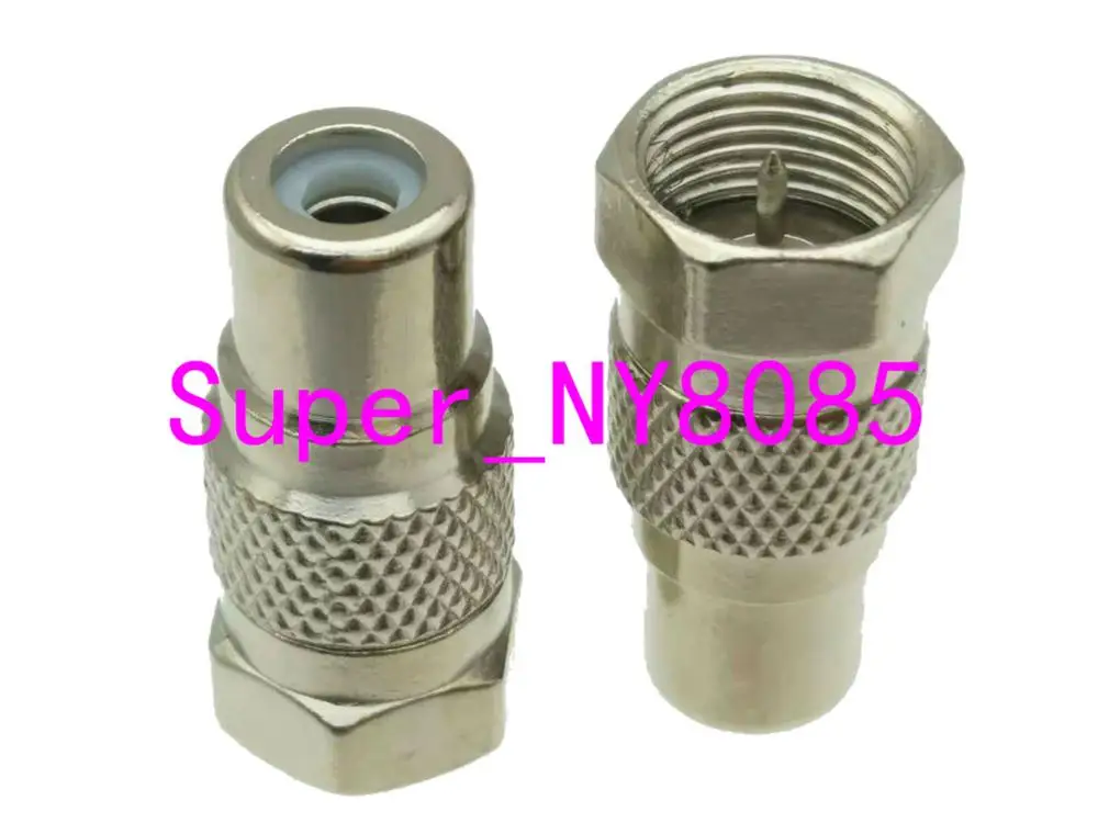 Adaptador conversor f tv macho plug para rca fêmea pino rf coaxial|plug ...
