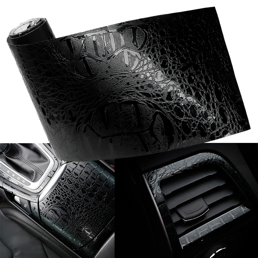 Automotive-Interior-Stickers-Car-Sticker-Wrap-Film-Simulation-Crocodile ...