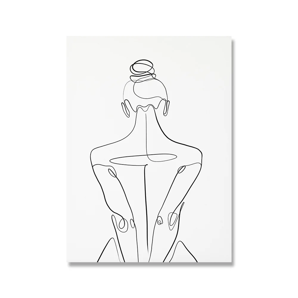 Female Body Line Drawing