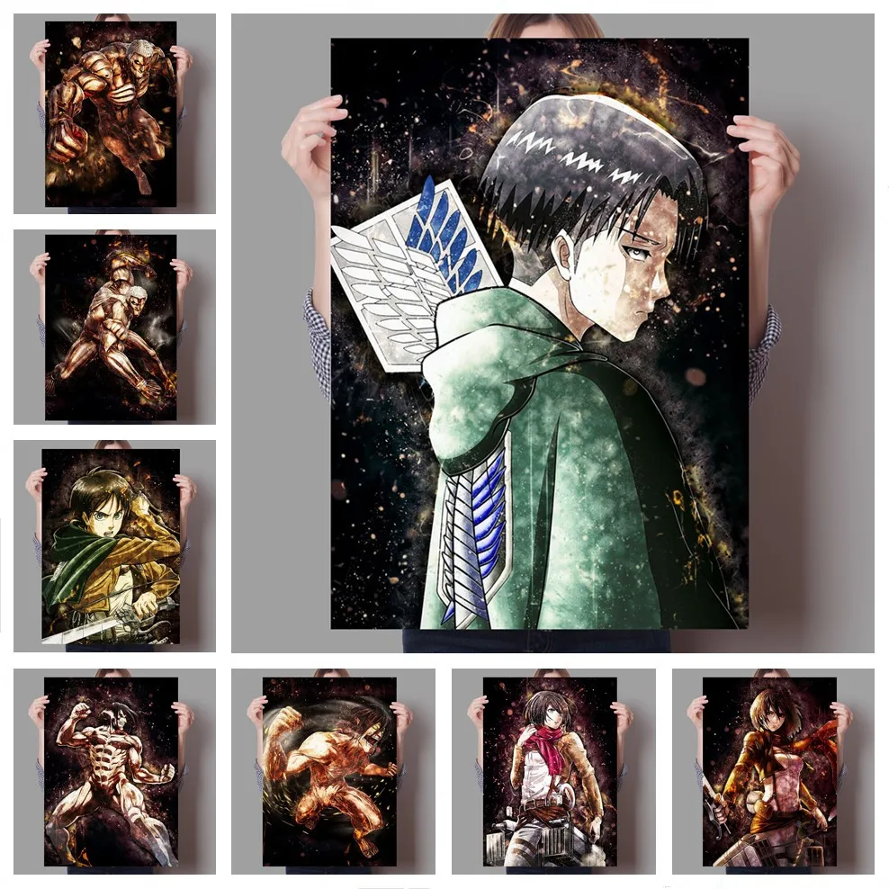 anime attack on titan male protagonist Painting Art Home Decor Nursery ...
