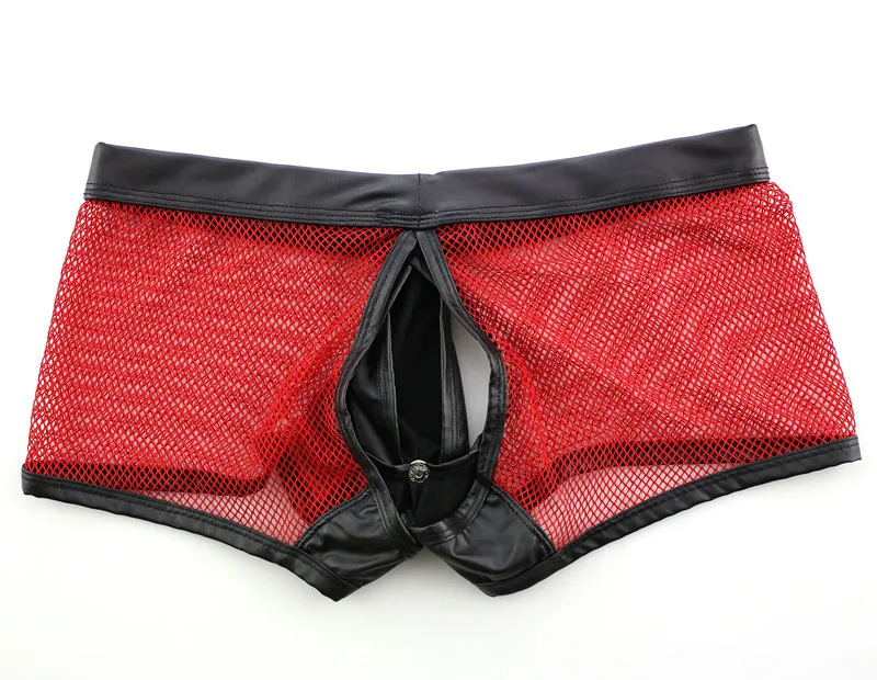 Caleçon,Boxer en maille pour homme, sous vêtement Sexy, en filet, short ...