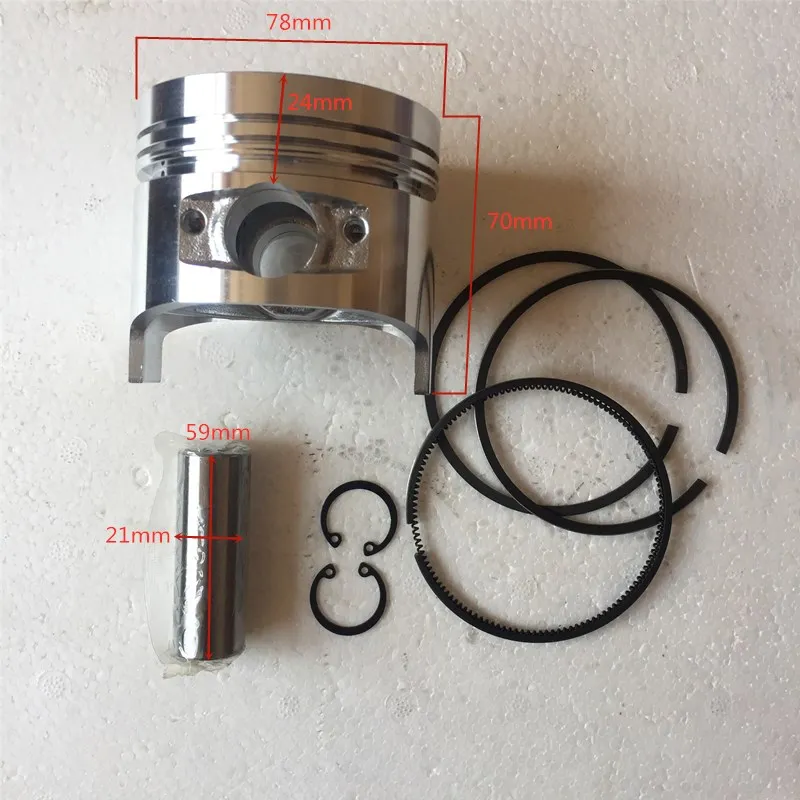 Piston-Assembly-with-Piston-Pin-Piston-Ring-Circlip-Set-fit-for-Chinese ...