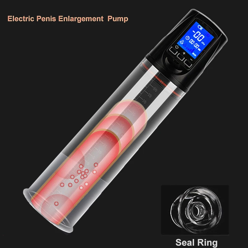 Rechargeable Lcd Electric Enlarge Penis Dick Pump Male Set - AliExpress