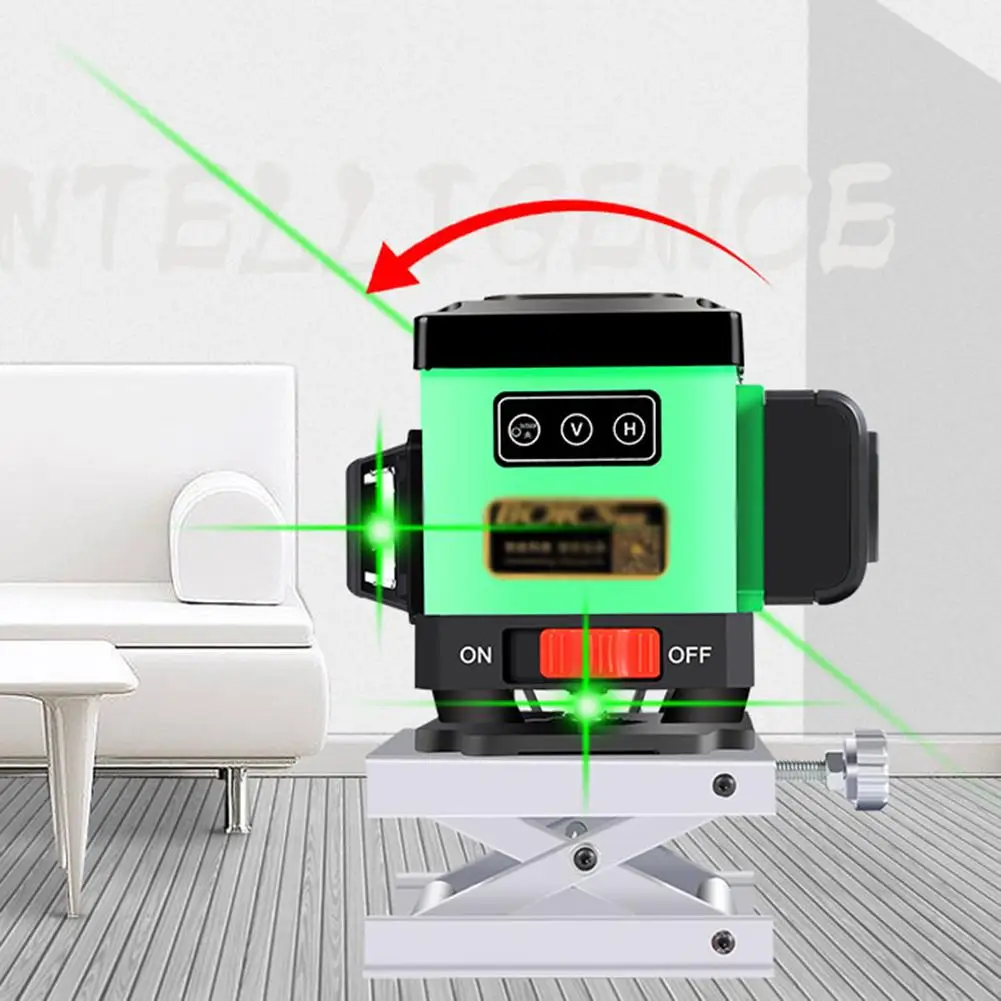 Laser Level 12 Lines 3D Level Self-Leveling 360 Horizontal And Vertical ...