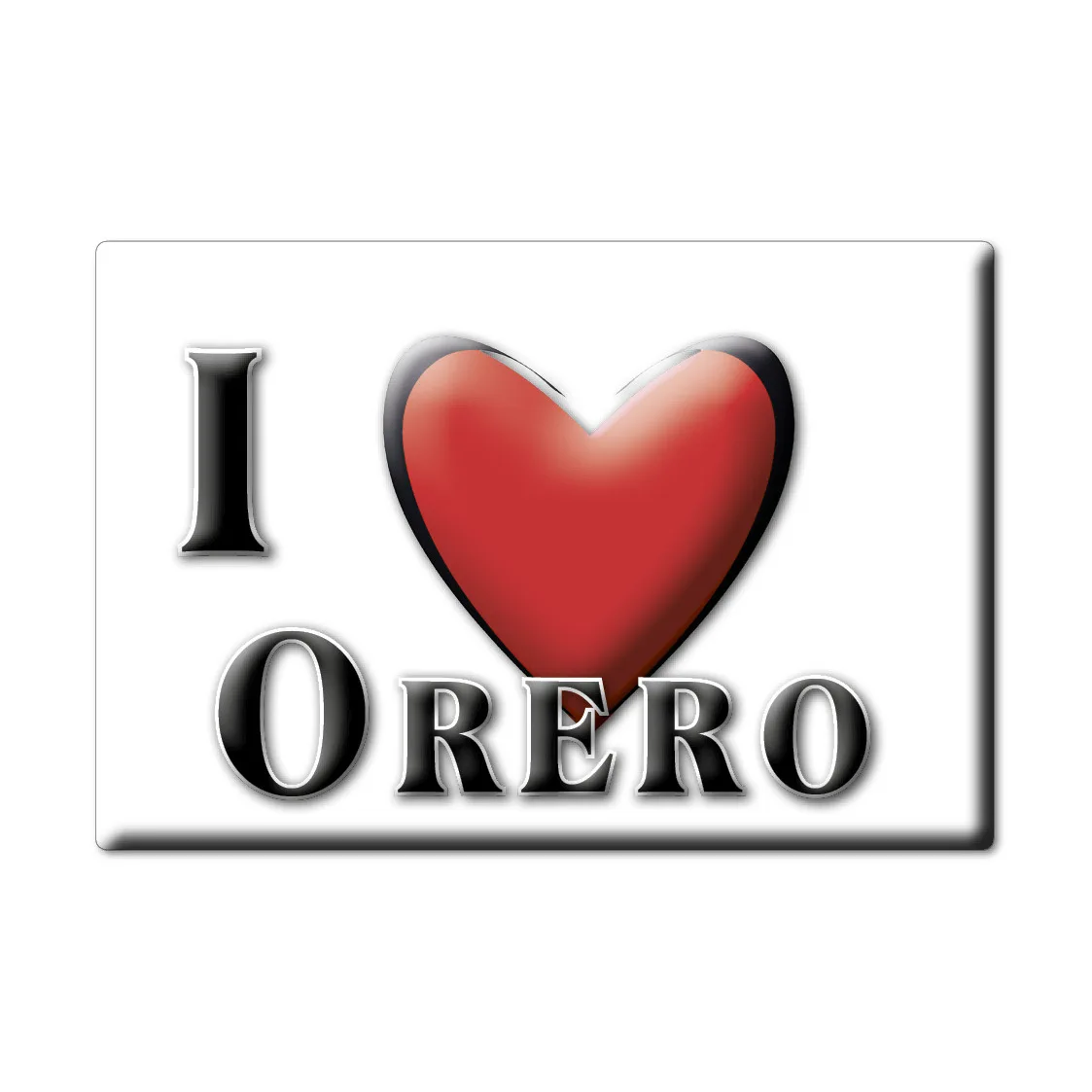 ORERO MAGNET LODESTONE LIGURIA (GE) ITALY FRIDGE MAGNET SOUVENIR I LOVE ...