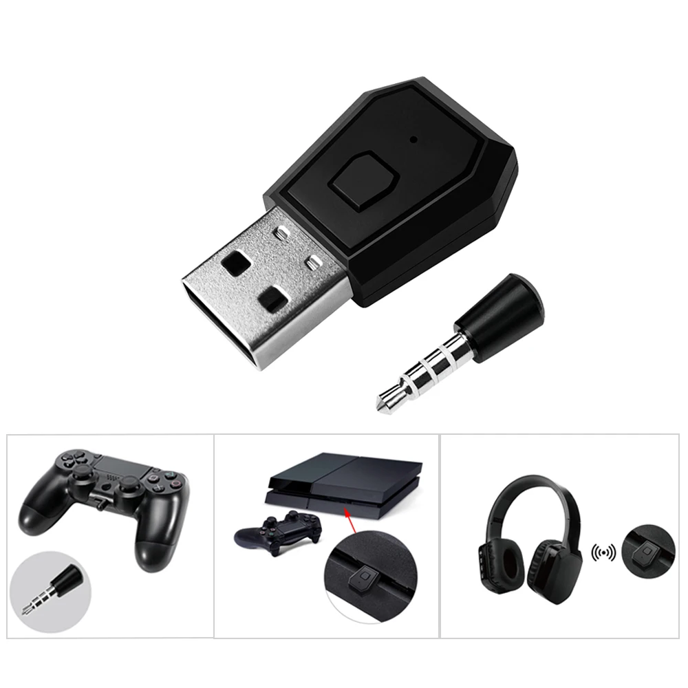 Mando PS4 con Bluetooth, adaptador Mini USB 4,0, receptor Dongle y ...