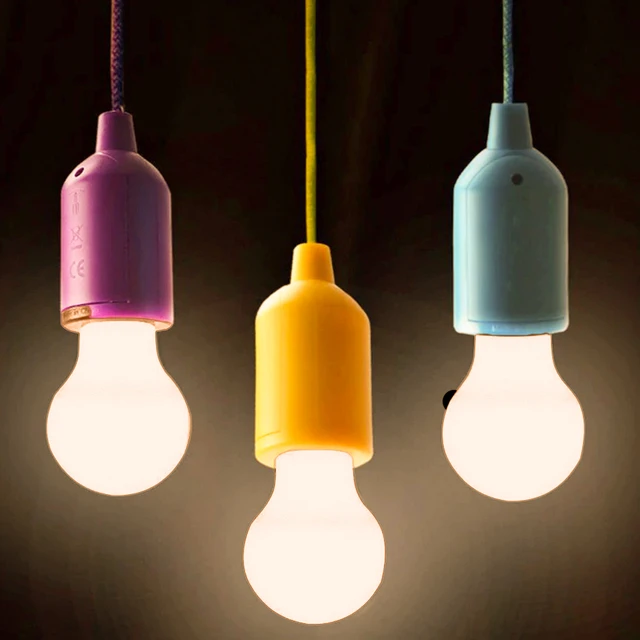 Light Bulbs Hanging From Cord