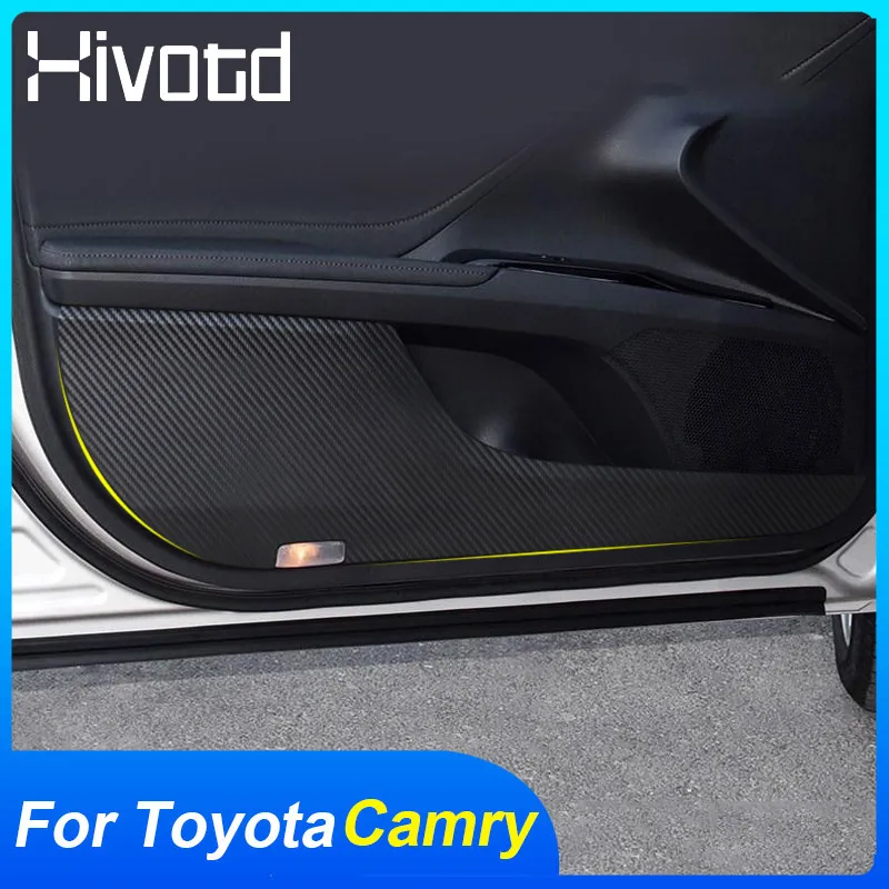 For Toyota Camry 2020 Accessories Door Anti Kick Pad Carbon Fiber ...