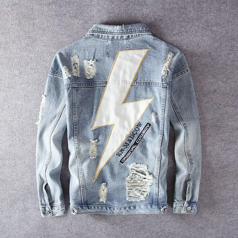 Venta > chamarra de mezclilla hombre rota > en stock