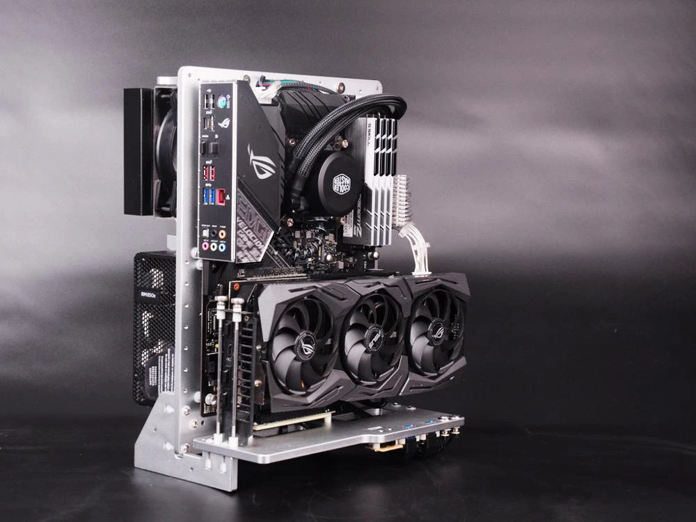 ATX Vertical open aluminum alloy chassis game water cooled personalized ...