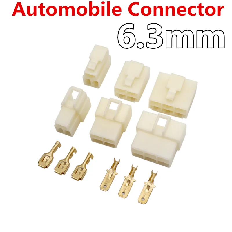 6.3mm Automobile Connector 6.3 1p 2p 3p 4p 6p 8p 9p 10p 12p Pin/way ...