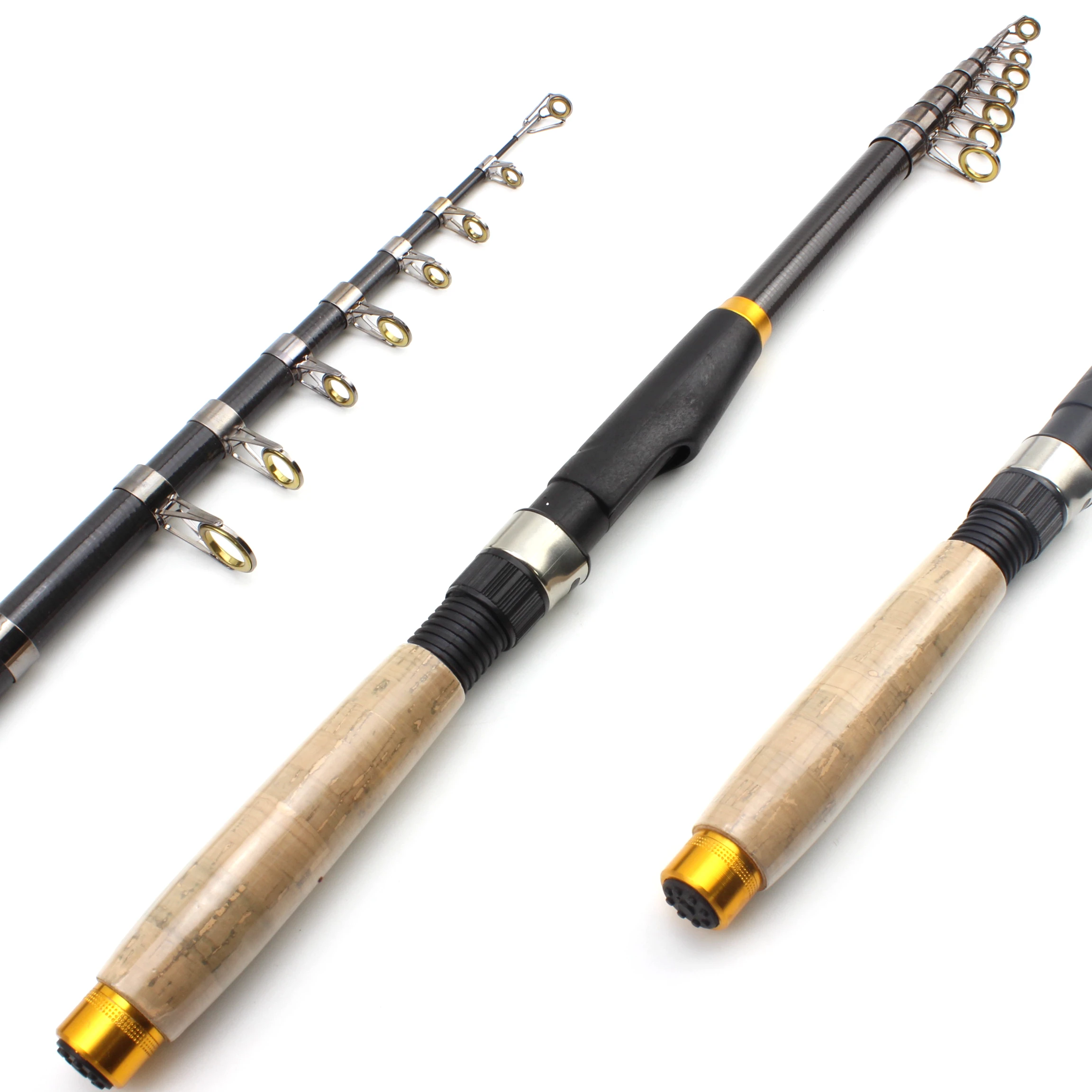 1.8m-3.6m Carbon Fiber Telescopic Fishing Rod Super Short Pocket ...