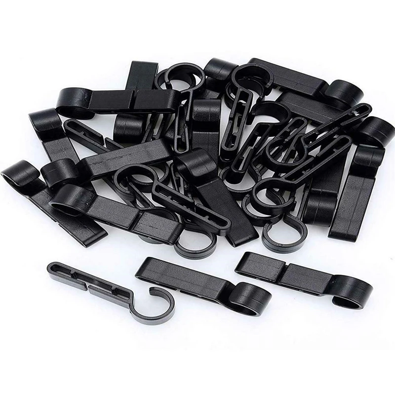 20Pack-Plastic-Helmet-Clips-Attachment-Head-Light-Clamps-Black-Set ...