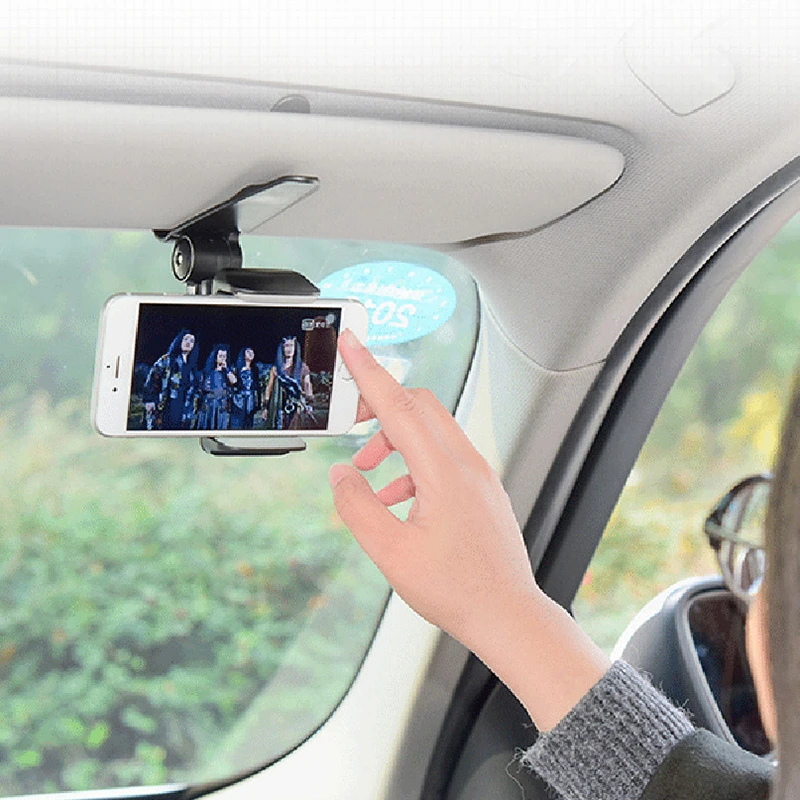 Universal Car Sun Visor Phone Holder 360 Degree Rotation Automobiles ...