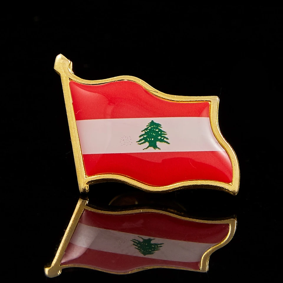 Lebanon National Flag Lapel Pins Badge Gift for Him God bless Lebanon