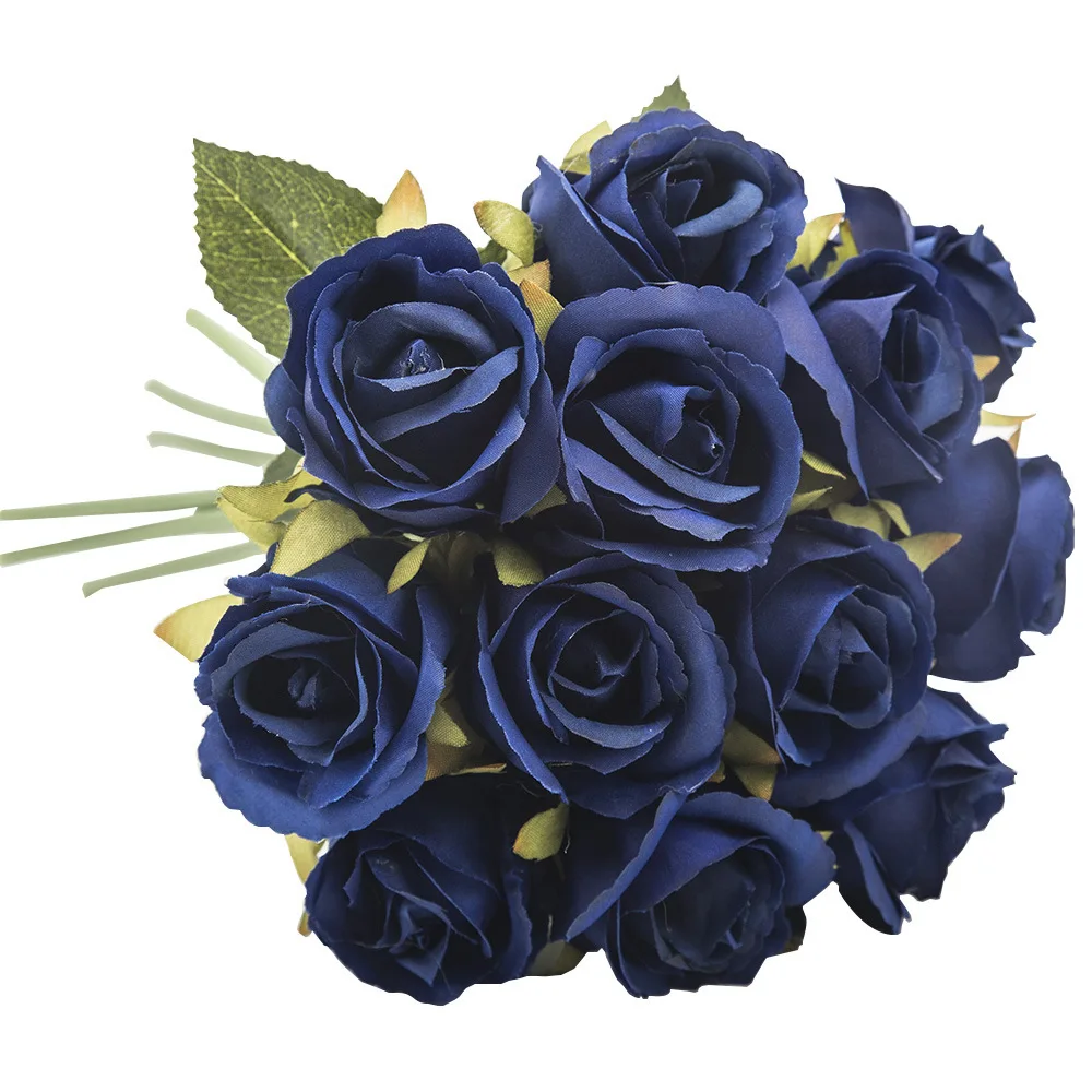 Black And Blue Roses Bouquet